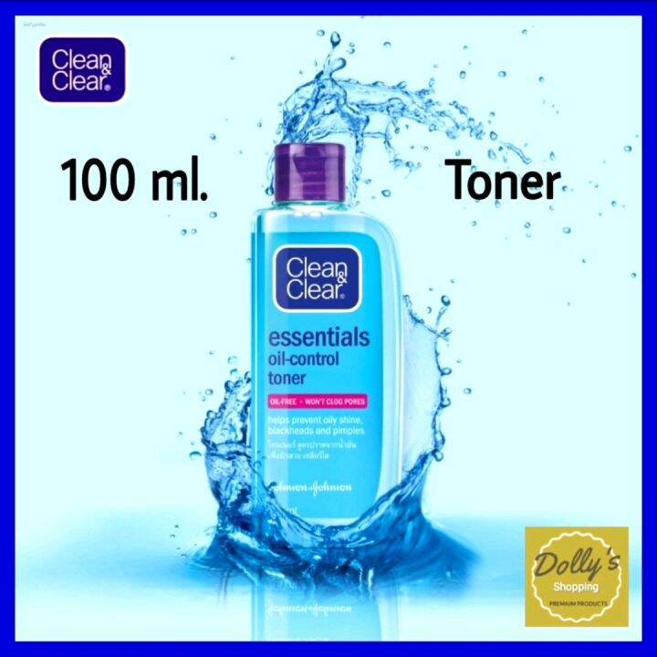 Clean & Clear Toner essentials Oil Control 100ml. คลีน แอนด์เคลีย ร์ ...