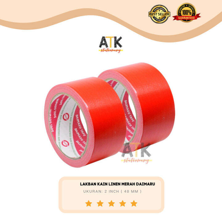 Lakban Kain 48mm X 12 Meter Merah Daimaru / Lakban Jilid Merah atk | Lazada Indonesia