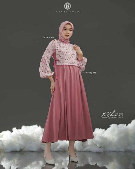 Fallona Midi Dress - Modelnya simpel dan cocok buat outfit harian atau ...