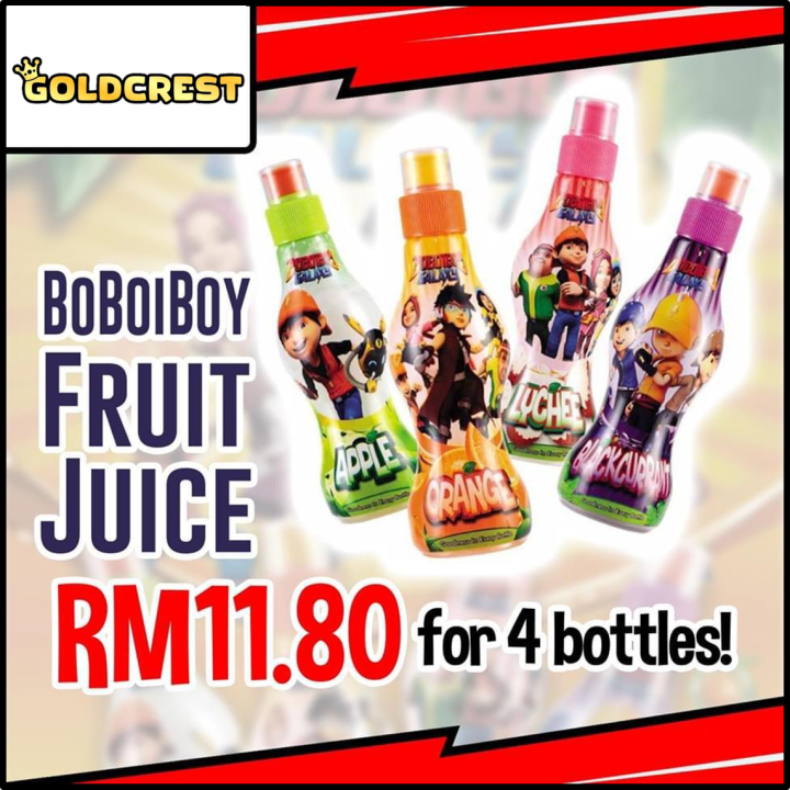 Boboiboy Fruit Juice (4 bottles) | Lazada