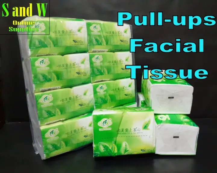 Pull-ups Facial Tissue, Table Napkin, 3-Ply, 480 sheets, Interfolded ...