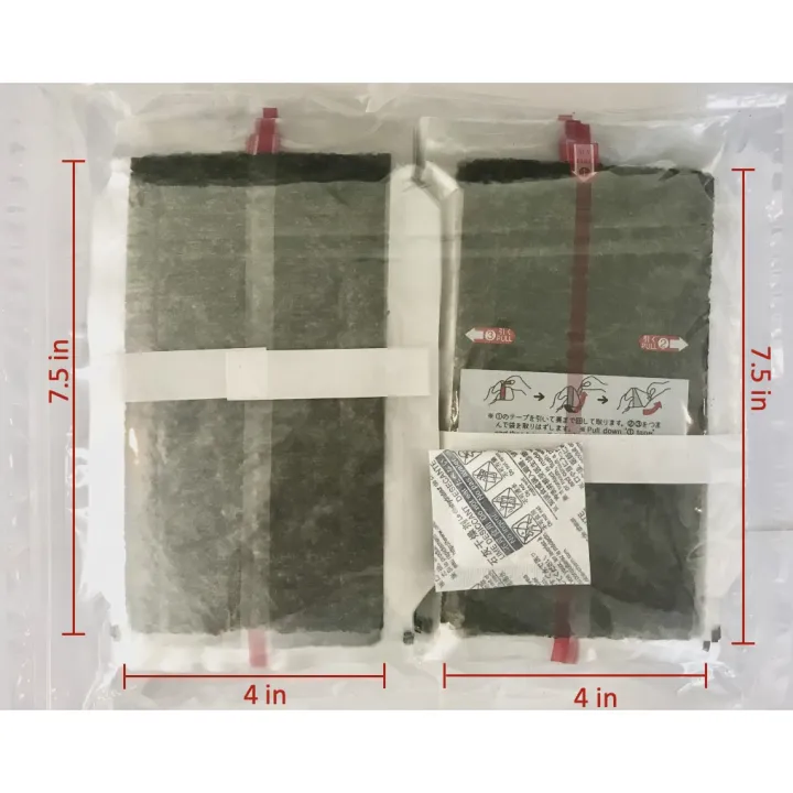 nori seaweed ☜100 Sheets Seaweed Nori Laver with Wrapper for Onigiri ...