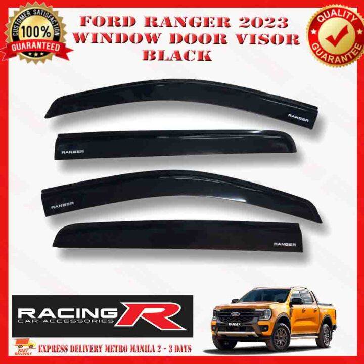 Ford Ranger 2023 XLT/XLS/RAPTOR/WILDTRAK OEM Window Door Visor Black ...