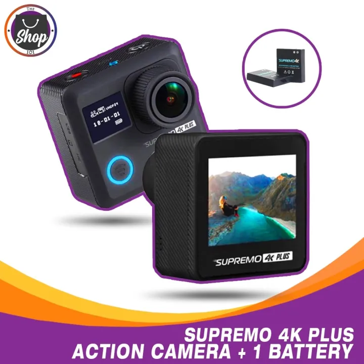 Supremo 4K Plus Action Camera WiFi Ultra HD (Original) 1 Extra Battery ...