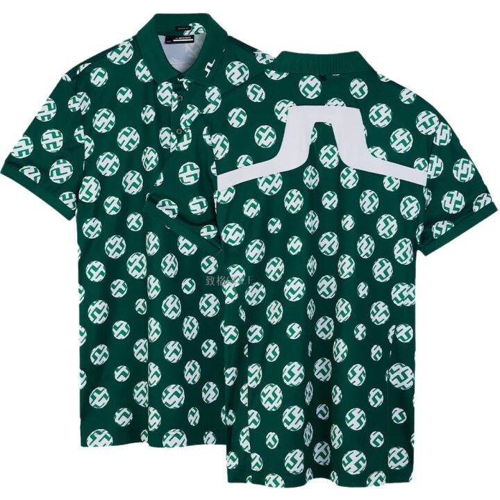 J.LINDEBERG Men JL Golf Short-Sleeved T-Shirt Summer Sports Quick ...