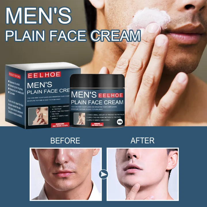 Eelhoe Men's Plain Face Cream Non-greasy Moisturizers Natural Face ...