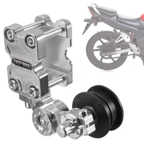Universal Aluminum Chain Tensioner Bolt on Roller Motorcycle (Silver ...
