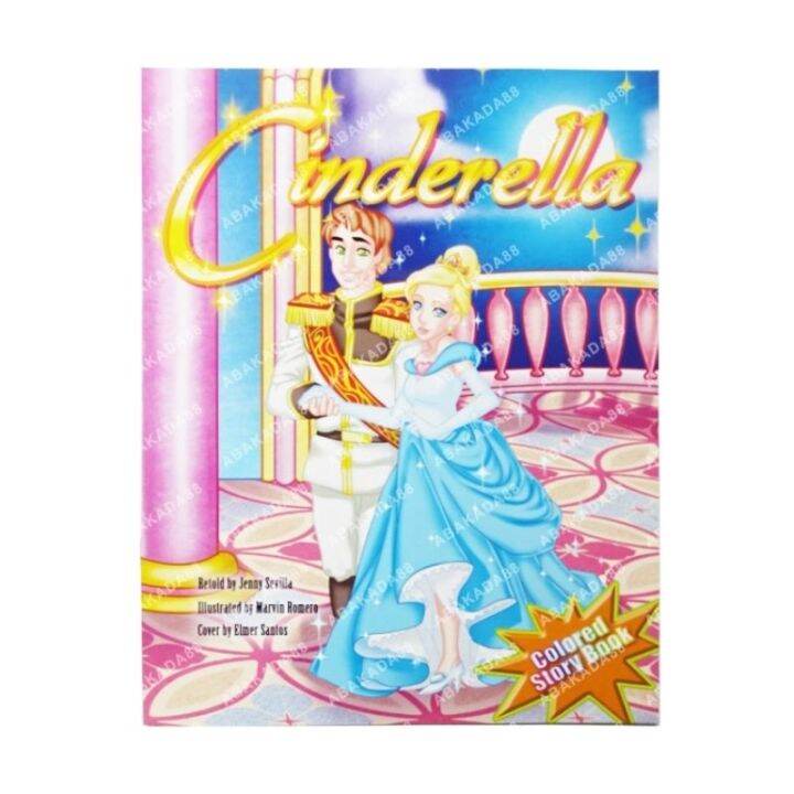 Colored Story Book English/Tagalog Cinderella magazine coloring book ...