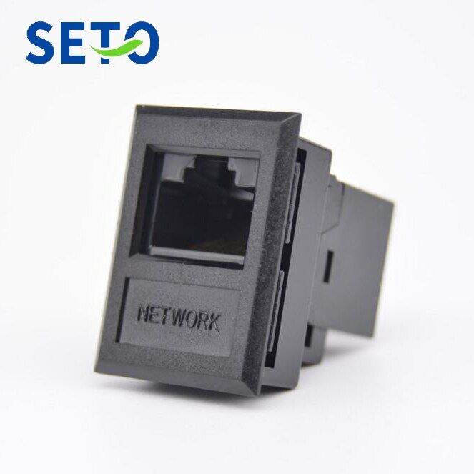 SeTo RJ45 Cat5e Network Lan Plug Module Black RJ45 Cat5e Keystone For ...