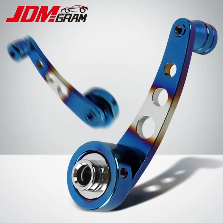 Titanium Blue Car Window Handle Lifter Aluminum Window Close Hand Crank ...