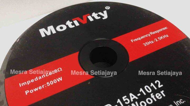 Motivity 15” Woofer Speaker 500W 8Ohm LD-15A-1012 (1Unit) | Lazada