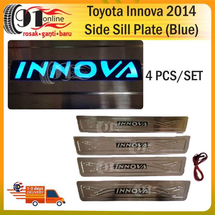 Toyota Innova 2004-2015 Blue LED Door Side Sill Step Plate | Lazada