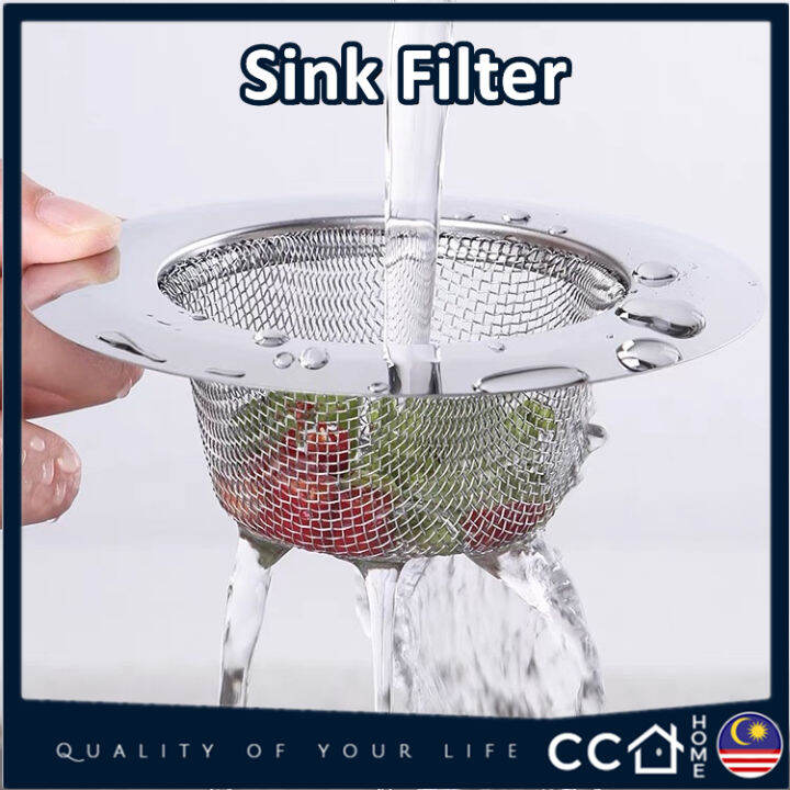 Stainless Steel Sink Filter Sink Strainer Drainer Bekas Penapis Air ...