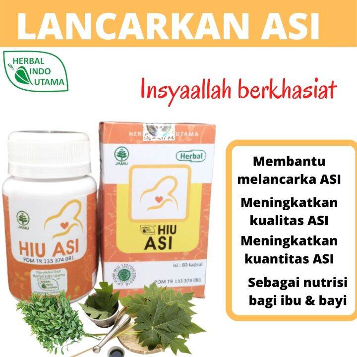 HIU ASI Obat Herbal untuk Melancarkan ASI BOOSTER Pelancar Asi | Lazada ...