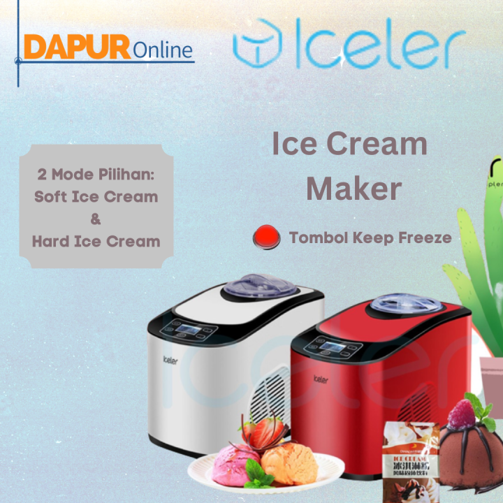 ICELER Mesin Es Krim Gelato Ice Cream Maker Otomatis ICM-15A | Lazada ...