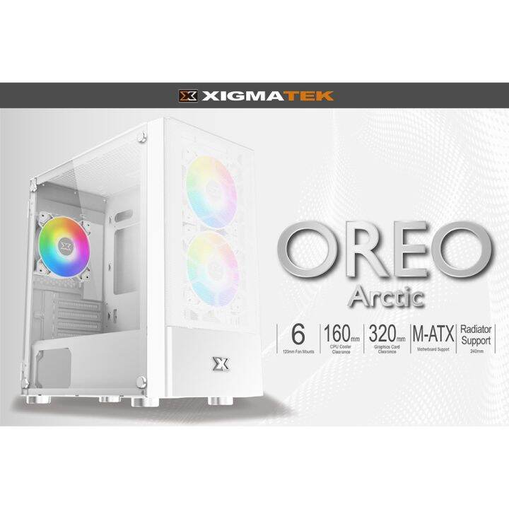 เคสคอมพิวเตอร์ Xigmatek Computer Oreo Arctic | Lazada.co.th