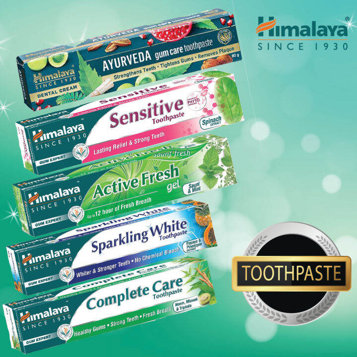 HIMALAYA Toothpaste Complete Care - Sparkling White - Dental Cream - Active Gel - Sensitive Ubat ...