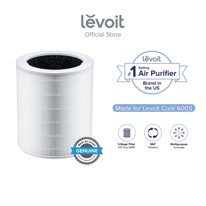 Levoit Core 600S True HEPA 3-Stage Original Replacement Filter, Core 600S-RF White | Lazada PH