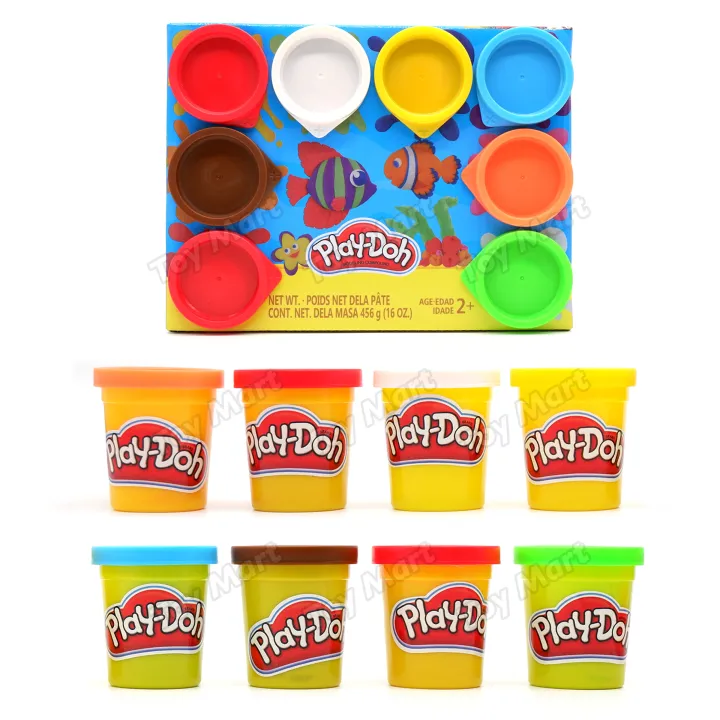 Play-Doh Rainbow Pack 8 Cans Assorted Color Clay Ocean World Edition 16 ...