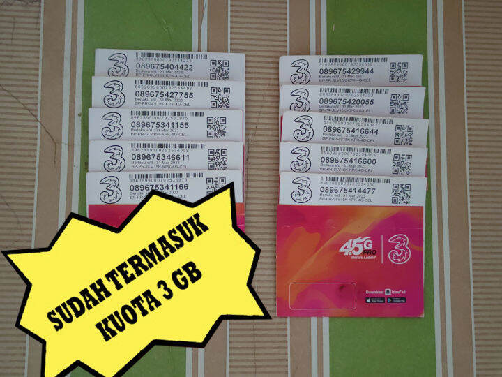 Kartu Perdana Tri 12 Digit Nomor Cantik 3 / Three Indonesia | Lazada ...