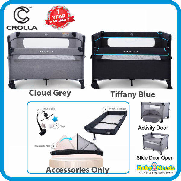 Crolla Ally One Side Sliding Door Playpen/Travel Cot | Lazada