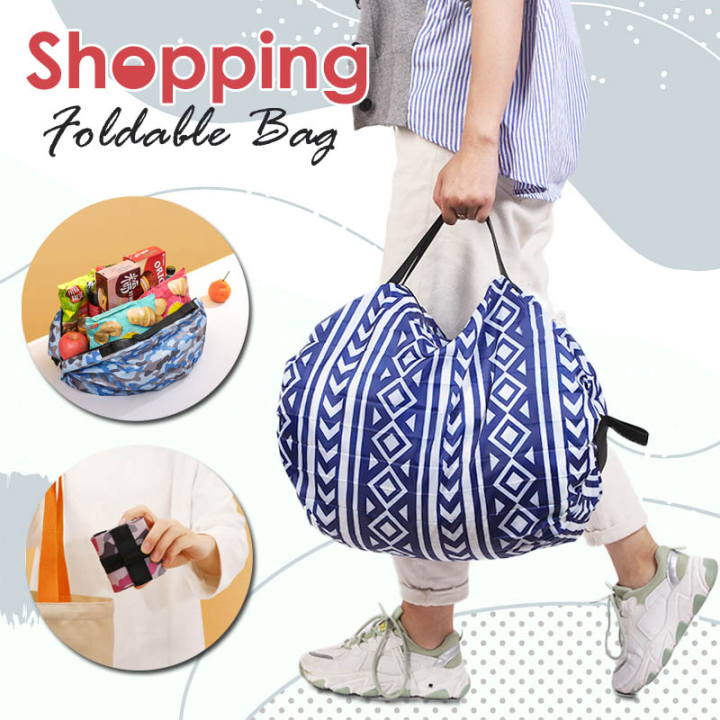 Reusable Foldable Shopping Bag ️Compact for Travel Grocery Bag | Lazada PH