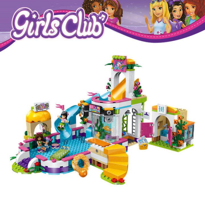 Building Block Playset [Girls Club] Friends Playground Slide Castle ...