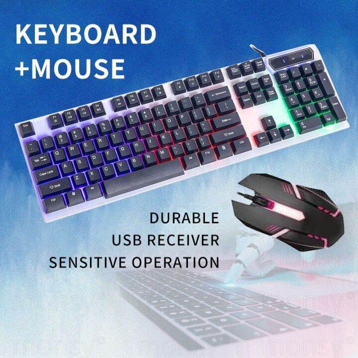 Keyboard And Mouse Wired Keyboard Office Home High Quality Backlit ...