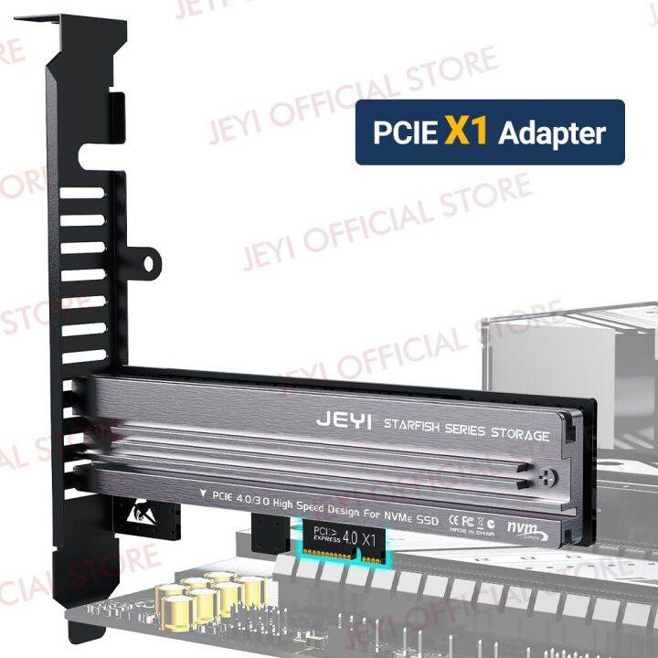 JEYI M.2 NVME to PCIe 4.0 3.0 Adapter With Aluminum SSD Heatsink NVMe ...