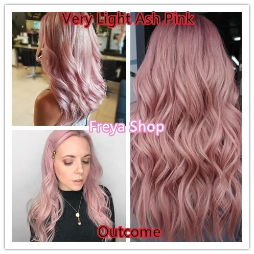 Very Light Ash Pink Permanent Hair Color Set ( 13/15 Bob Keratin ...