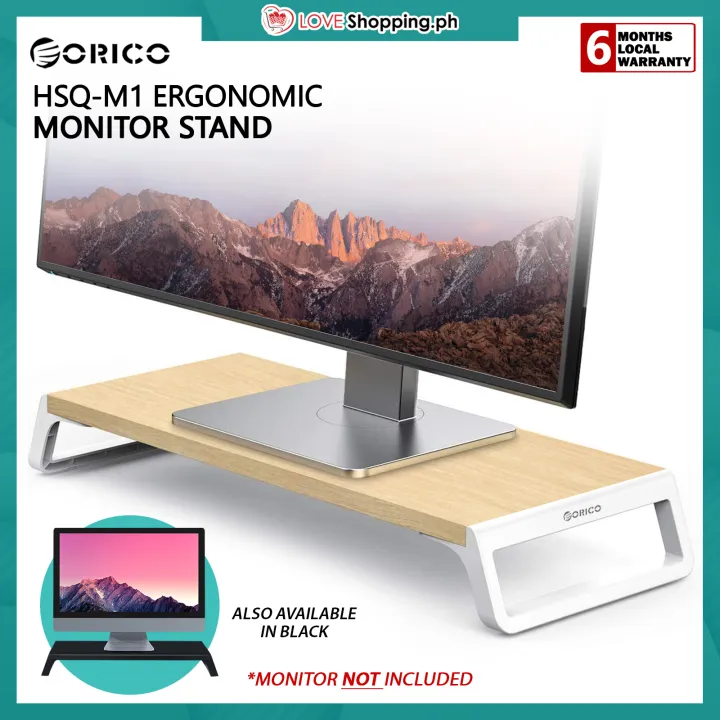 ORICO HSQ-M1 Solid Wood Ergonomic Monitor Stand Riser Universal Monitor ...