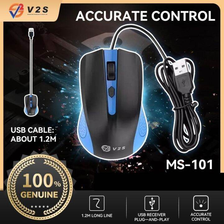 V2S MS101 Wired Mouse For Office and Gaming Notebook Desktop Computer ... V2S MS101 Wired Mouse For Office and Gaming Notebook Desktop Computer ...