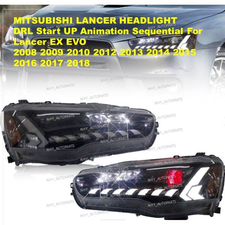 MITSUBISHI LANCER HEADLIGHT WITH DRL Start UP Animation Sequential For ...