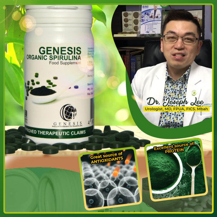 "Genesic Organic Spirulina 1 Bottle FDA Approved Better Than Vitamin C Family Protection ...