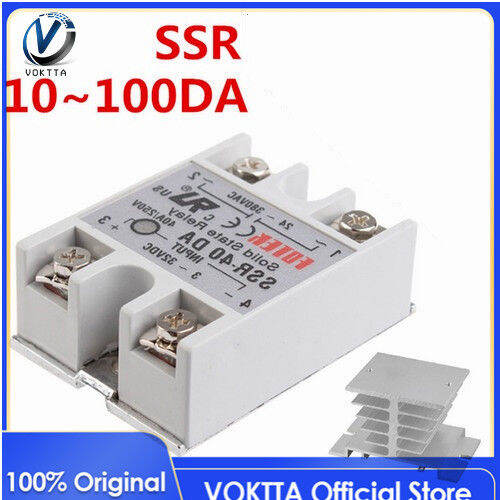 Original VOKTTA DC-AC SSR Solid State Relay 3-32VDC Input SSR-25DA/SSR-40DA/SSR-40AA /SSR-75DA ...