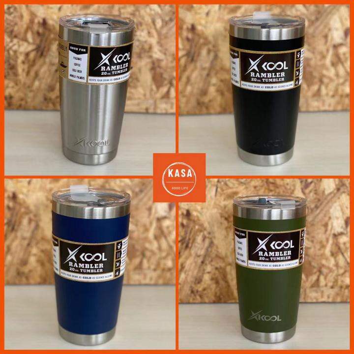 ด่วน!⚡🔥Xkool แก้วขนาด 20Oz สีพื้นเก็บอุณหภูมิความเย็น,ร้อน เนื้อแก้วเป็นสแตนเลส 304 Free!!ยางลอง ...