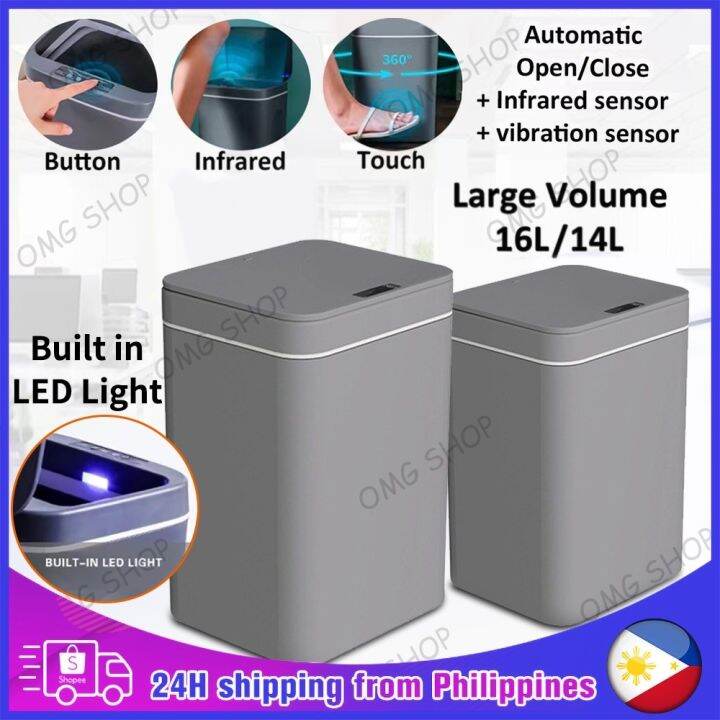 Smart Sensor Garbage Bin Kitchen Bathroom Toilet Trash Can Automatic ...