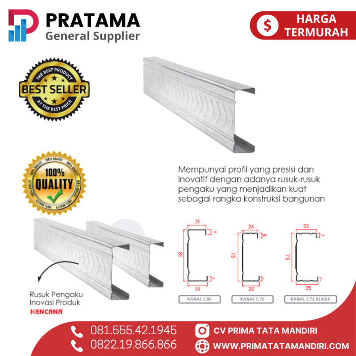 Baja Ringan Kanal C Real Ori | rangka atap baja ringan | surabaya ...