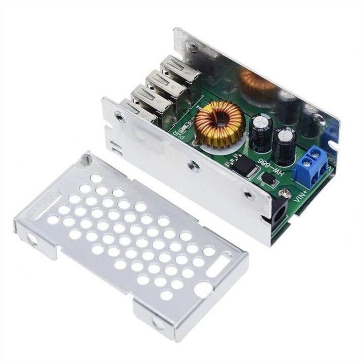 BELLIYA 4USB Output DC Step Down 4 Port USB Power Supply Module Mobile ...