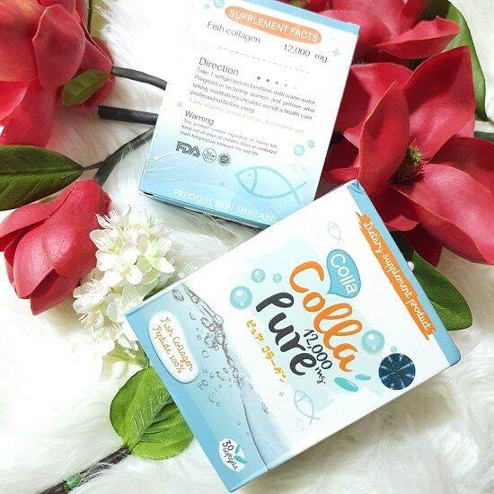 Authentic 2 Box Colla 12,000mg Pure Fish Collagen Peptide Smoothens and ...