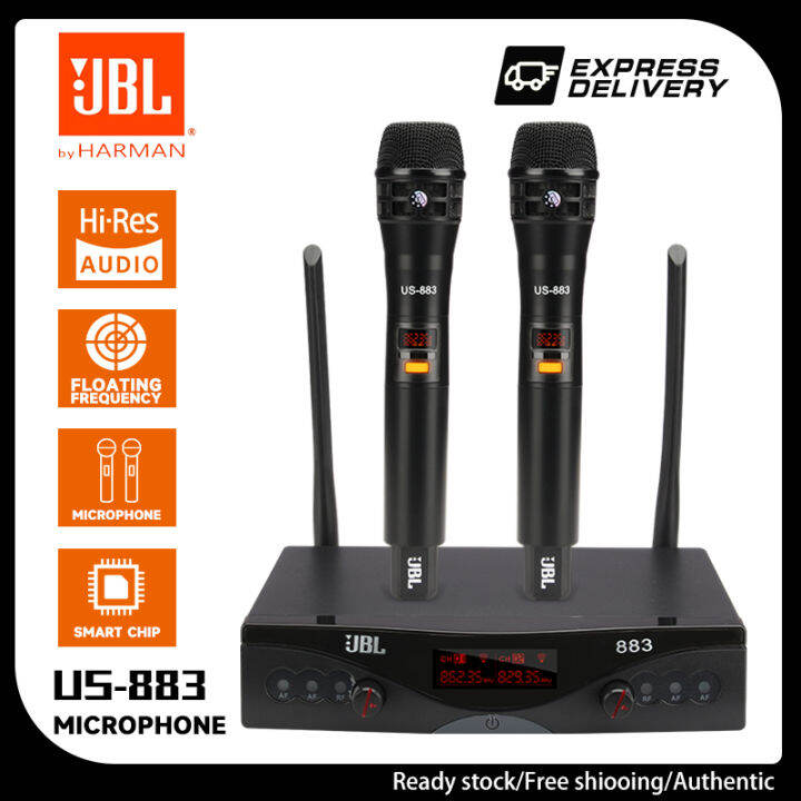 JBL US-883 wireless microphone ไมค์ลอย หนึ่งพร้อมไมโครโฟนสองตัวการมอดู ...