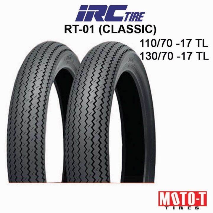 (ส่งฟรี) ️ยางฟันเลื่อย IRC RT-01 ตรงรุ่น Royal enfield 650 / SR400 ...