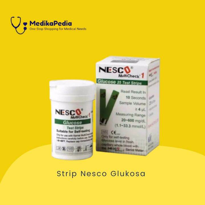 Strip Gula Darah Nesco isi 25pcs / Stick Glukosa Glucose Nesco ...