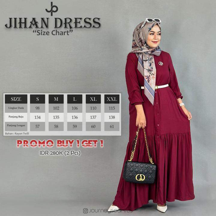 GAMIS JOURNEY JIHAN DRES HARGA SATUAN | Lazada Indonesia