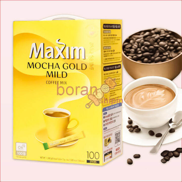 Coffee Maxim 3-in-1 Korean Imported Mocha Flavored Instant Coffee ...