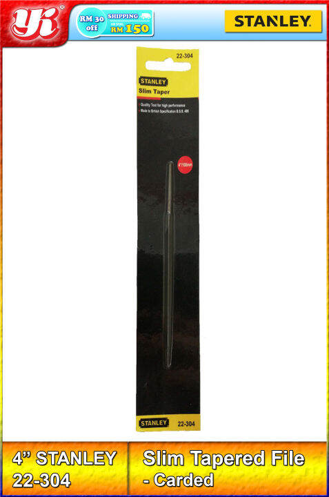STANLEY 22-304 - 4" Slim Tapered File - Carded | Lazada