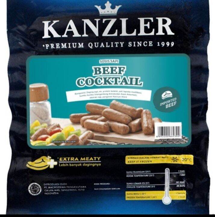PAKET 2 PACK!!! Kanzler Beef Cocktail 500gr/Kanzler Sosis Sapi mini ...