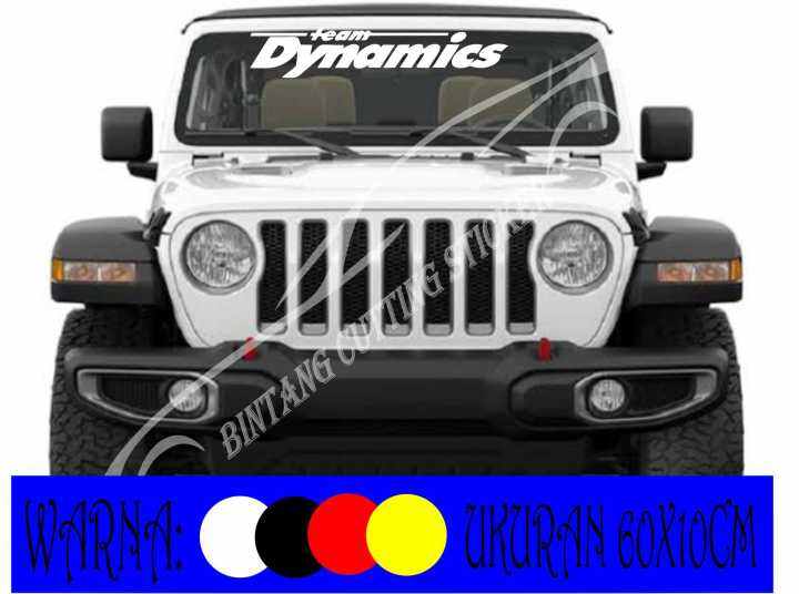 Stiker Tulisan Team Dyinamic Untuk Di Kaca Mobil Dll Lazada Indonesia