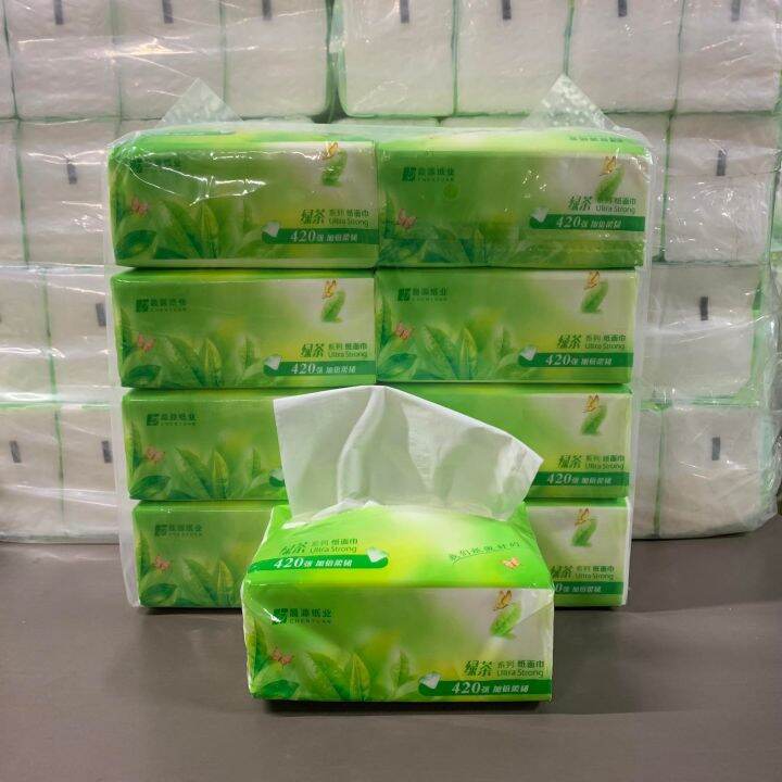 Chenyuan 3-Ply 420 Sheets 1pc Disposable Inter-Folded Facial Tissue ...