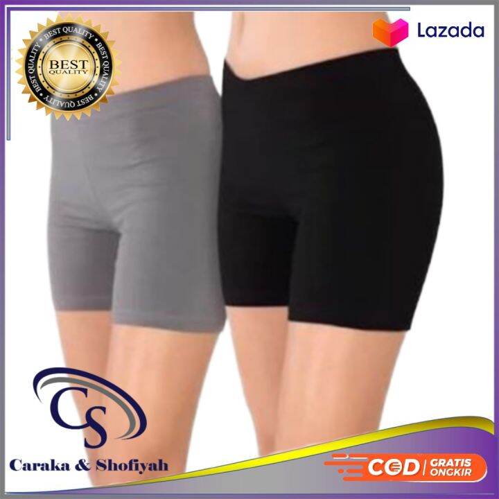 celana legging leging lejing pendek short olahraga wanita | Lazada ...
